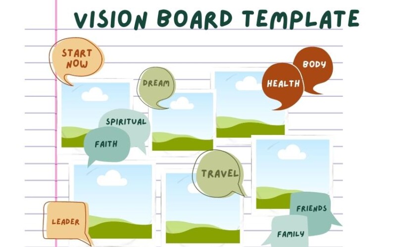 13 Printable Vision Board Templates To Use Straight Away